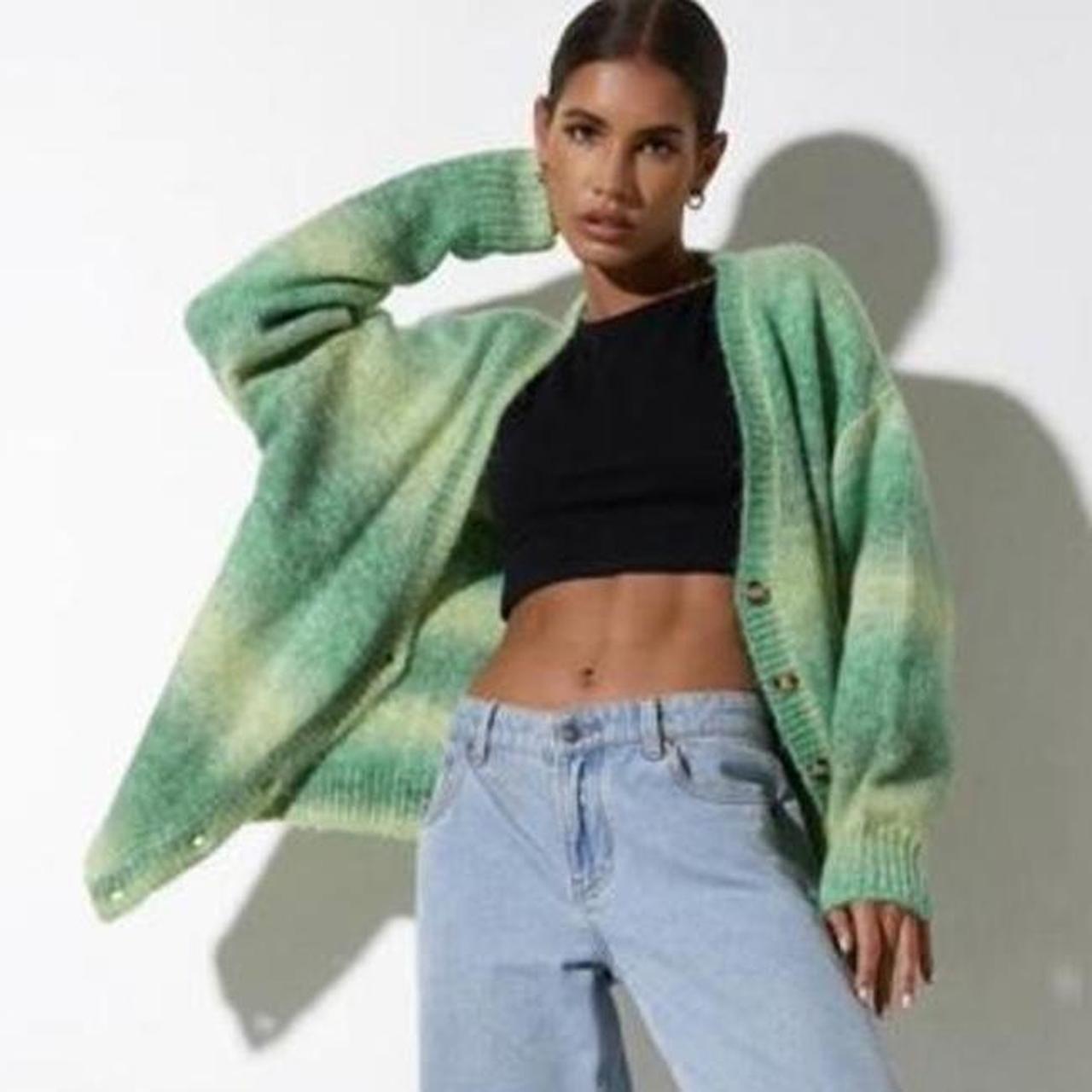 Motel rocks green tie dye cardigan size M , is... - Depop