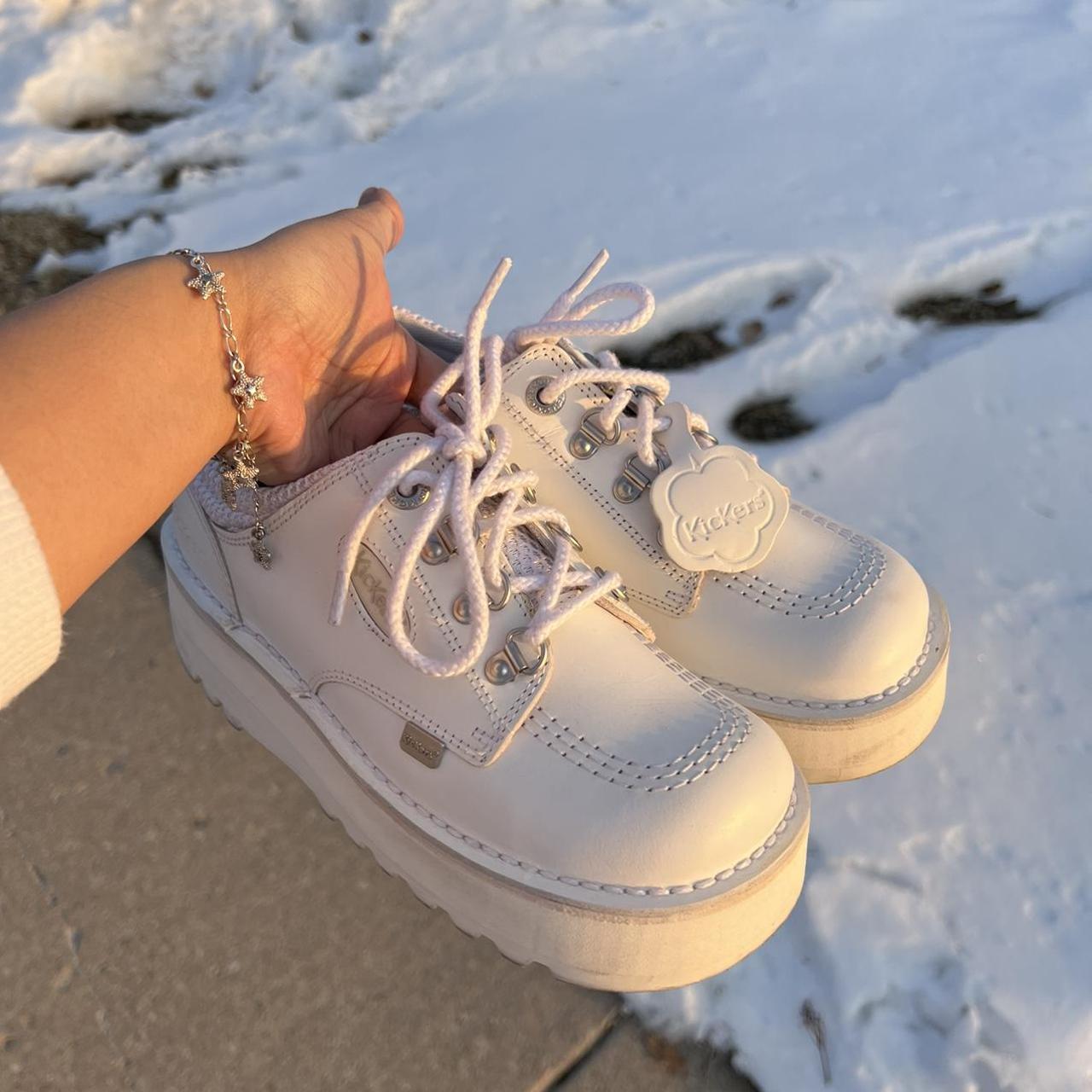 Kickers Women's White Footwear | Depop