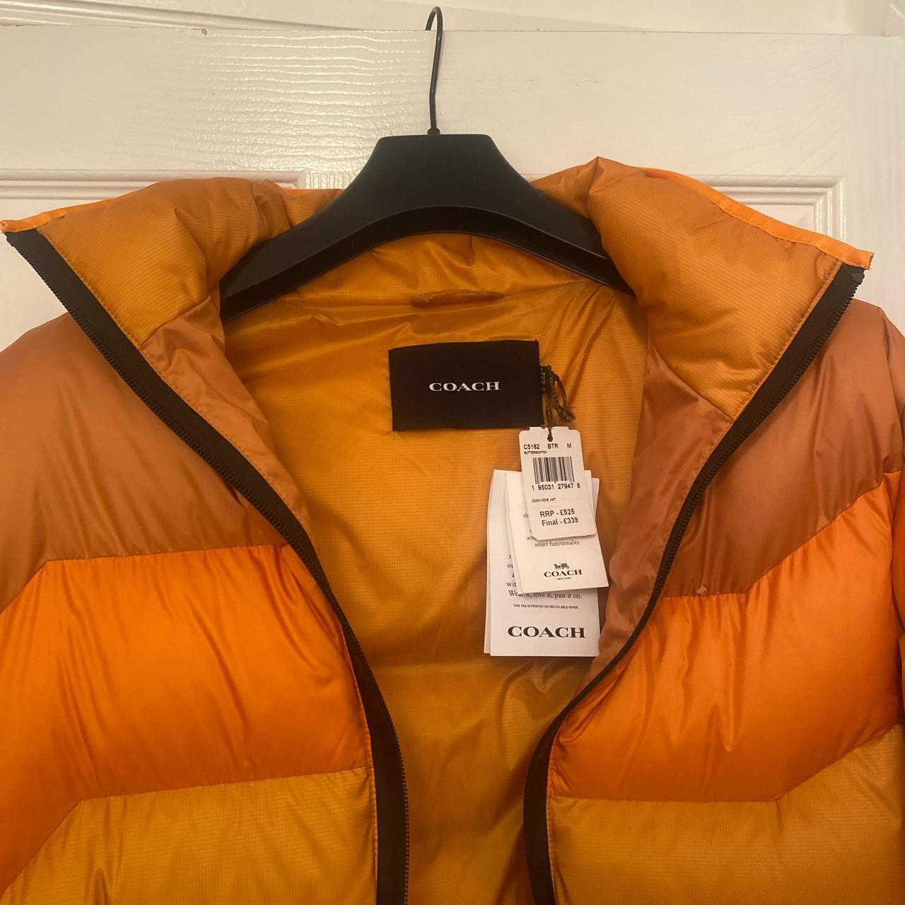 BRAND NEW COACH PUFFER JACKET Size M medium Burnt... - Depop
