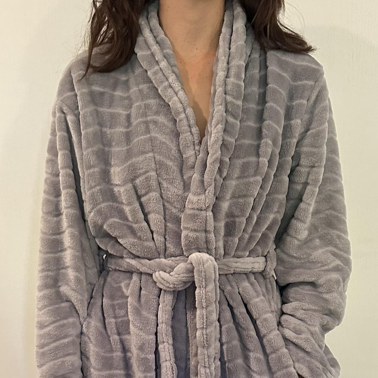 soft grey robe #bathrobe #loungewear #soft #comfy - Depop