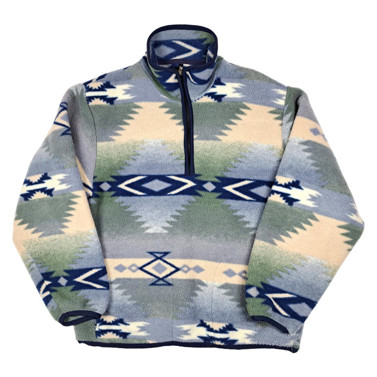 Vintage Woolrich Mens Fleece Jacket M 1/4 Zip... - Depop