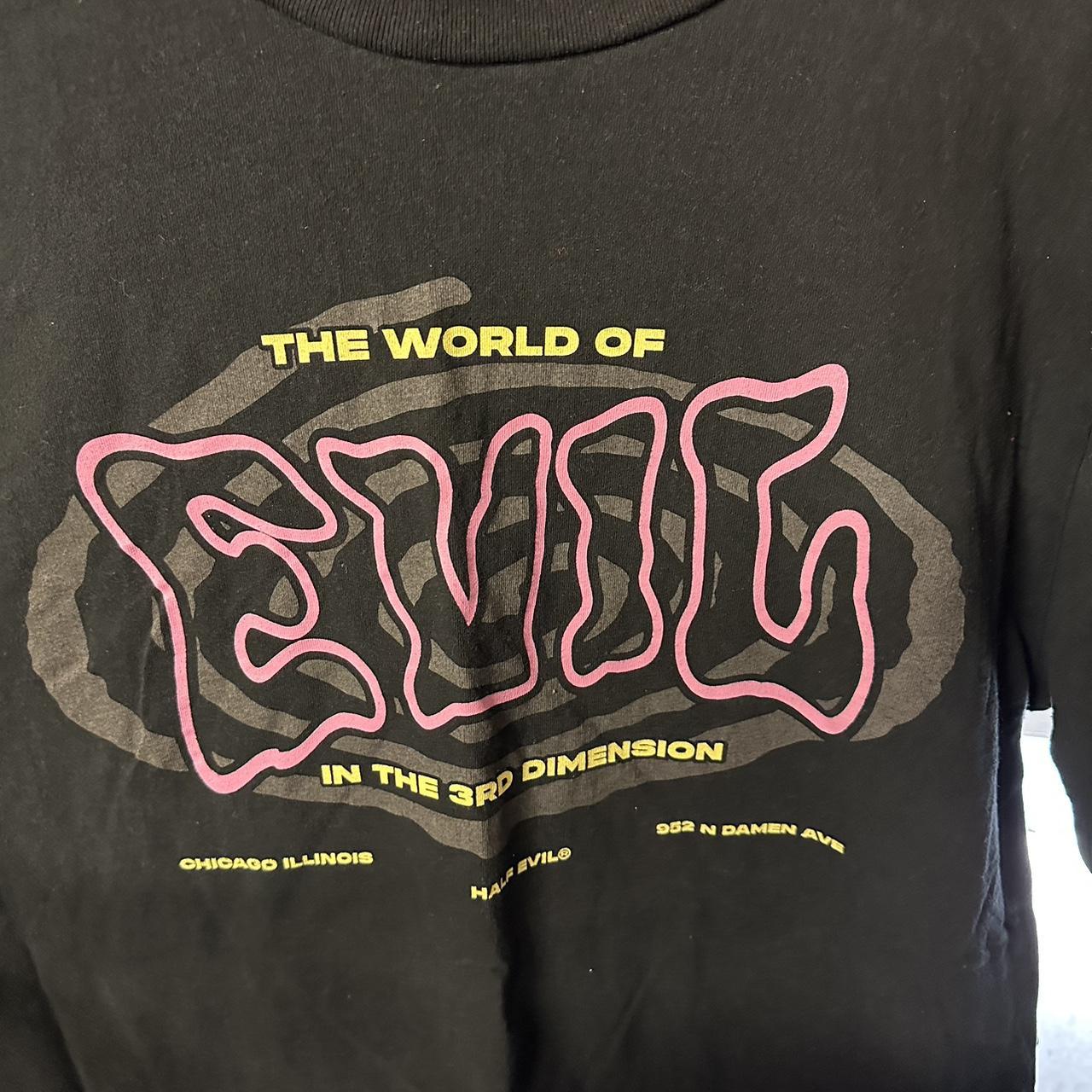Half evil store tee Cut and sew - Depop