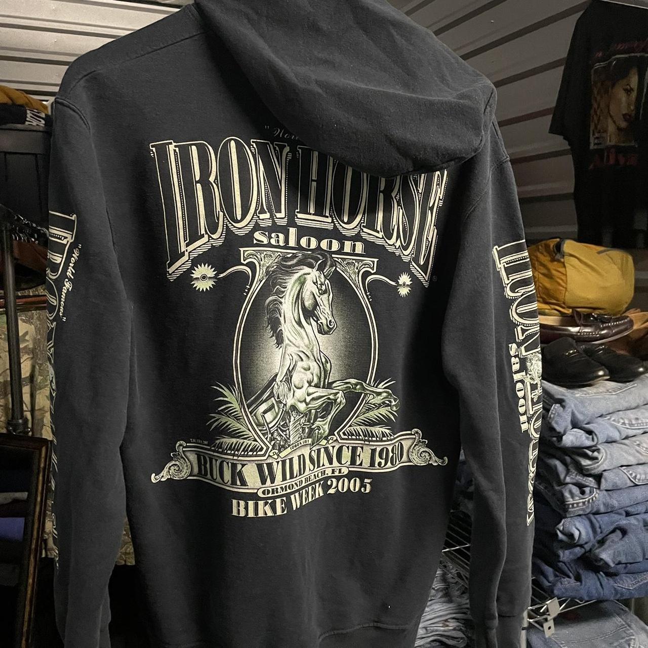 Vintage Faded black Harley Davidson iron horse... - Depop