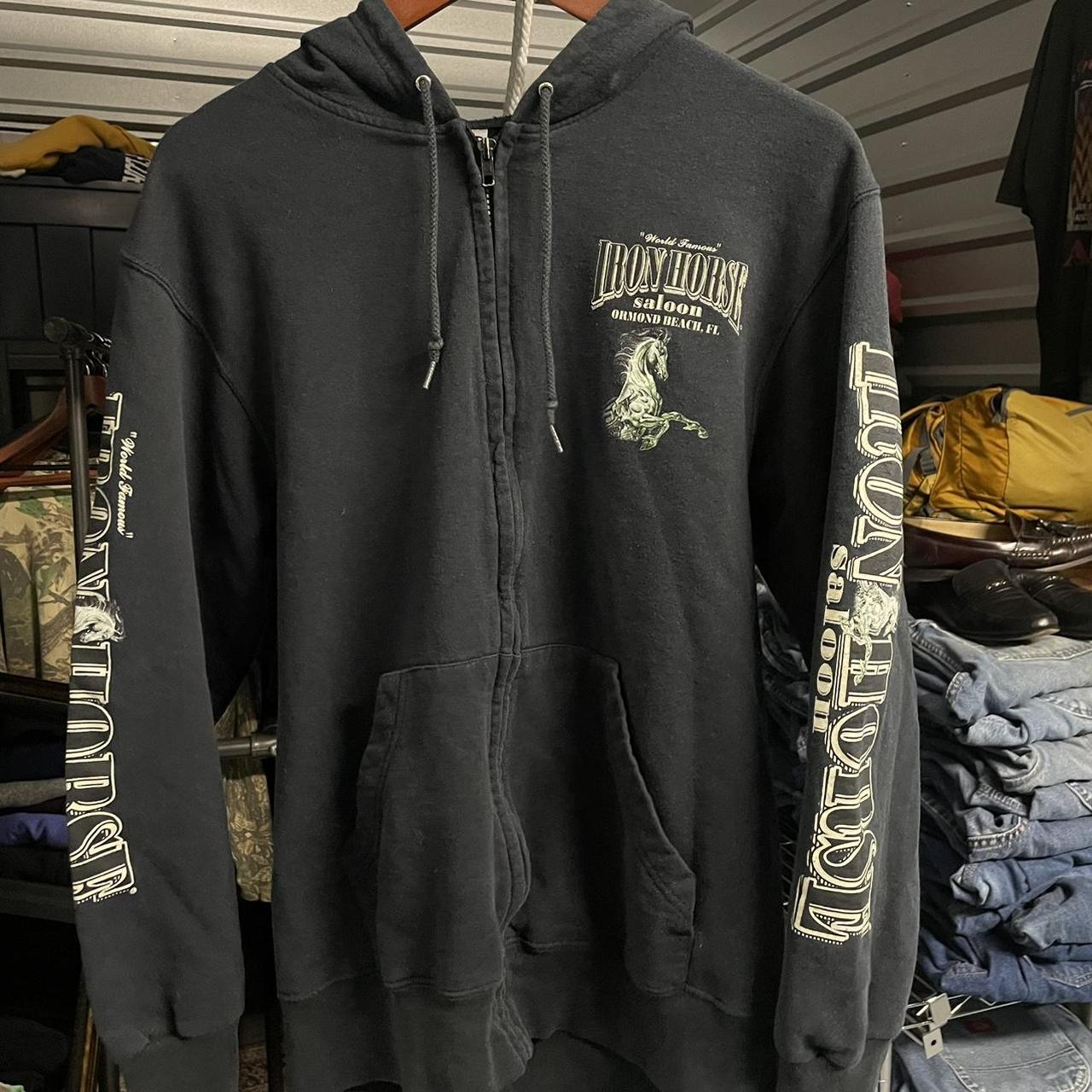 Vintage Faded black Harley Davidson iron horse... - Depop