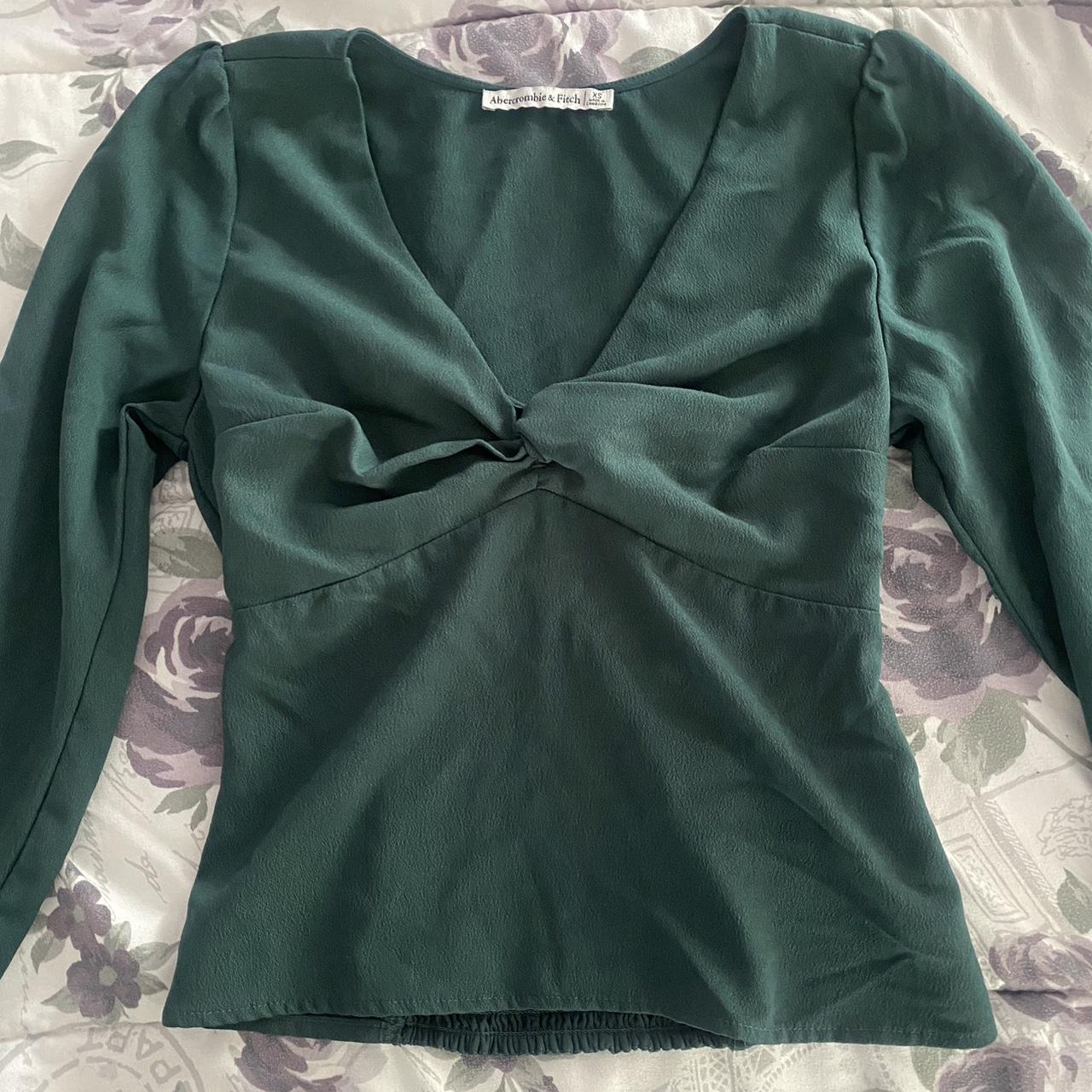 Green Abercrombie & fitch long sleeve top. Size... - Depop