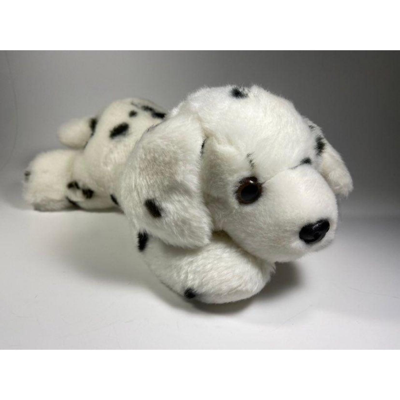 Black and white stuffed dog store
