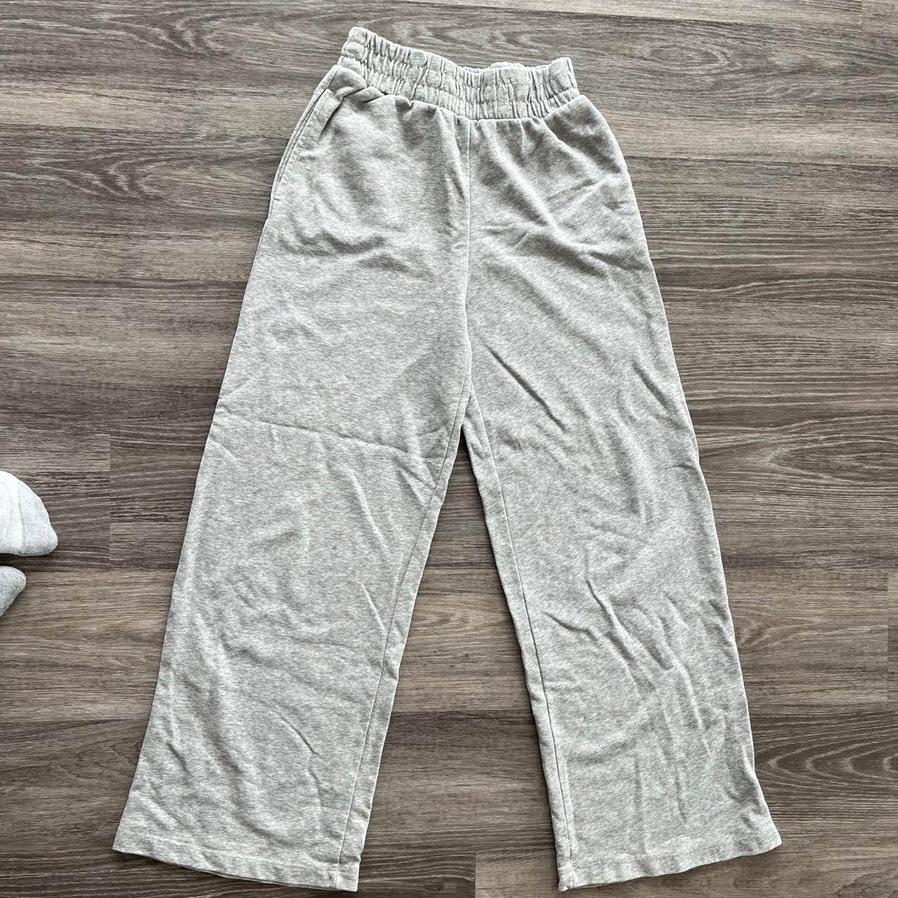 Target grey wild fable wide leg sweatpants! Worn but... | Depop