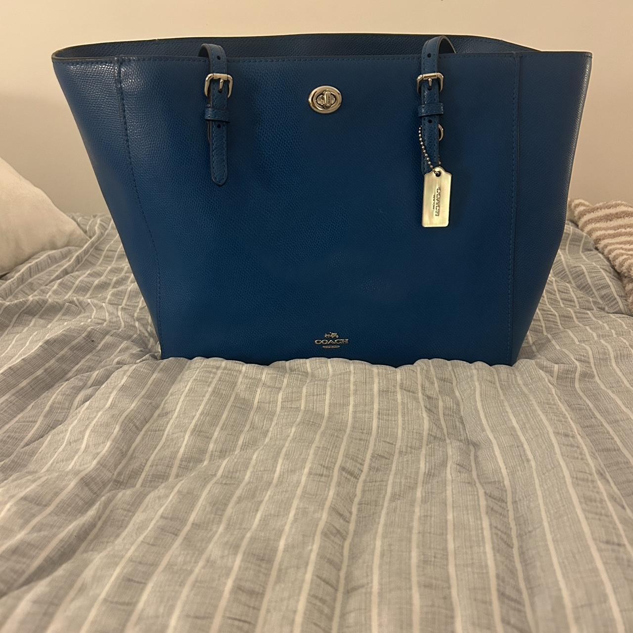 Coach: Turnlock Tote in Metallic Pebble... | Depop