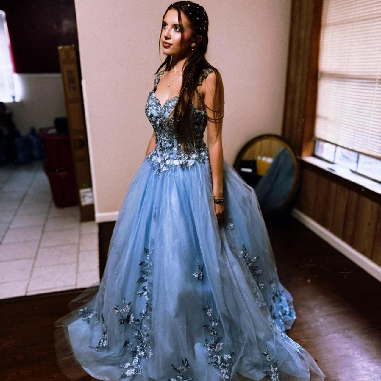 Women's Dress - Blue - 0 – Blue fairy vintage prom dr… - Gem