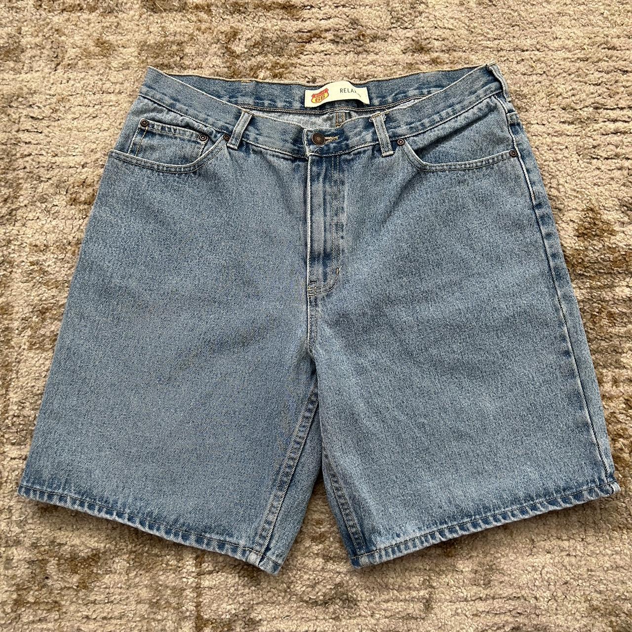 Y2K Route 66 jean shorts Jorts Size 34 - Depop