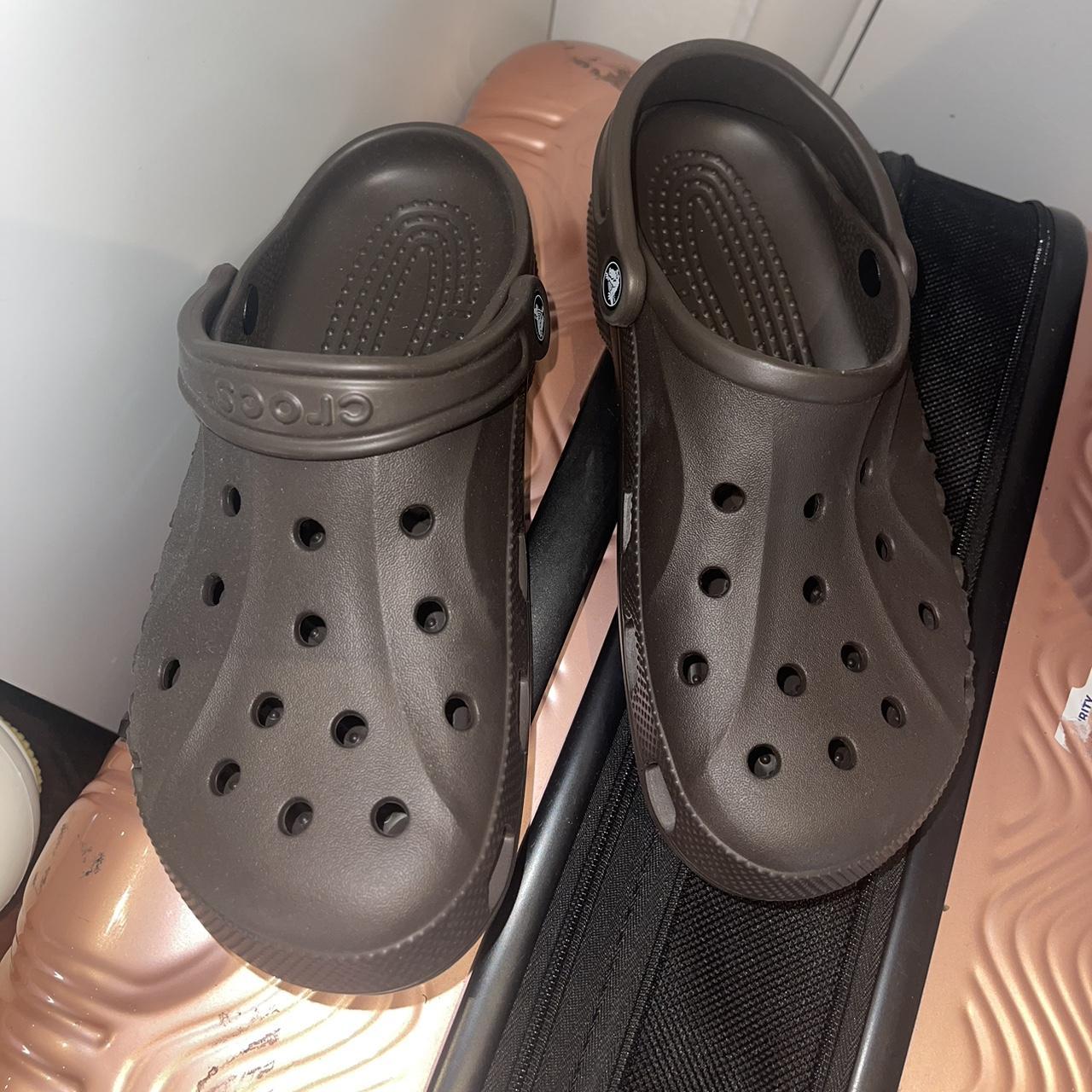 Crocs Women's Brown Flipflops | Depop