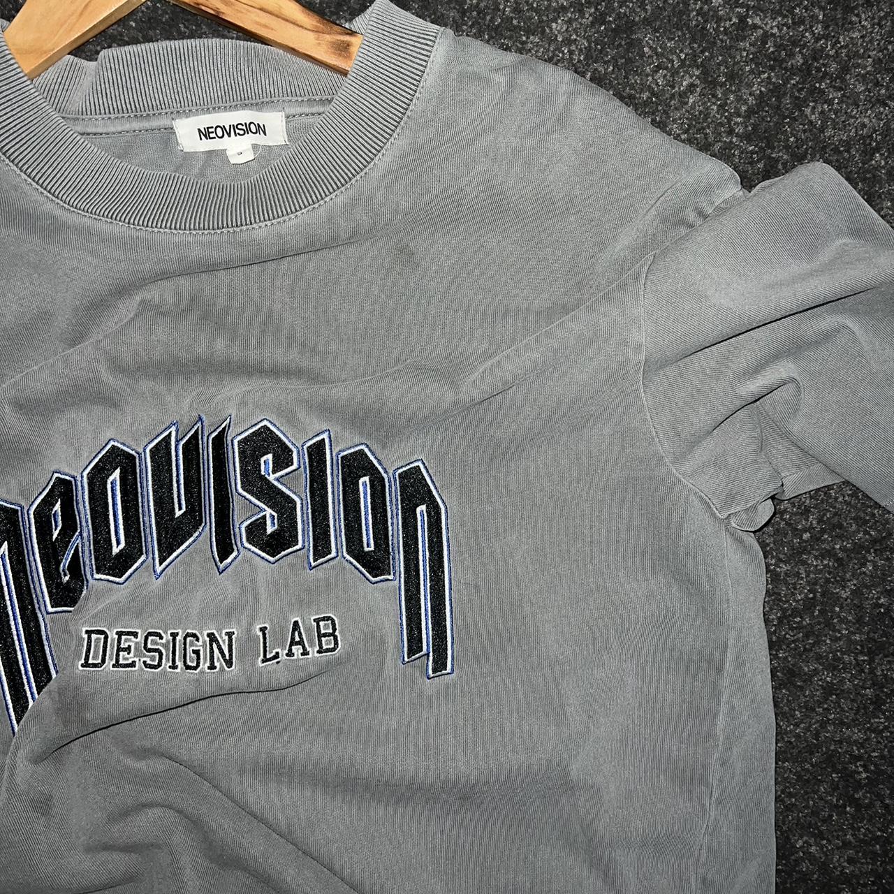 Grey neovision shirt Size S Fits M - Depop