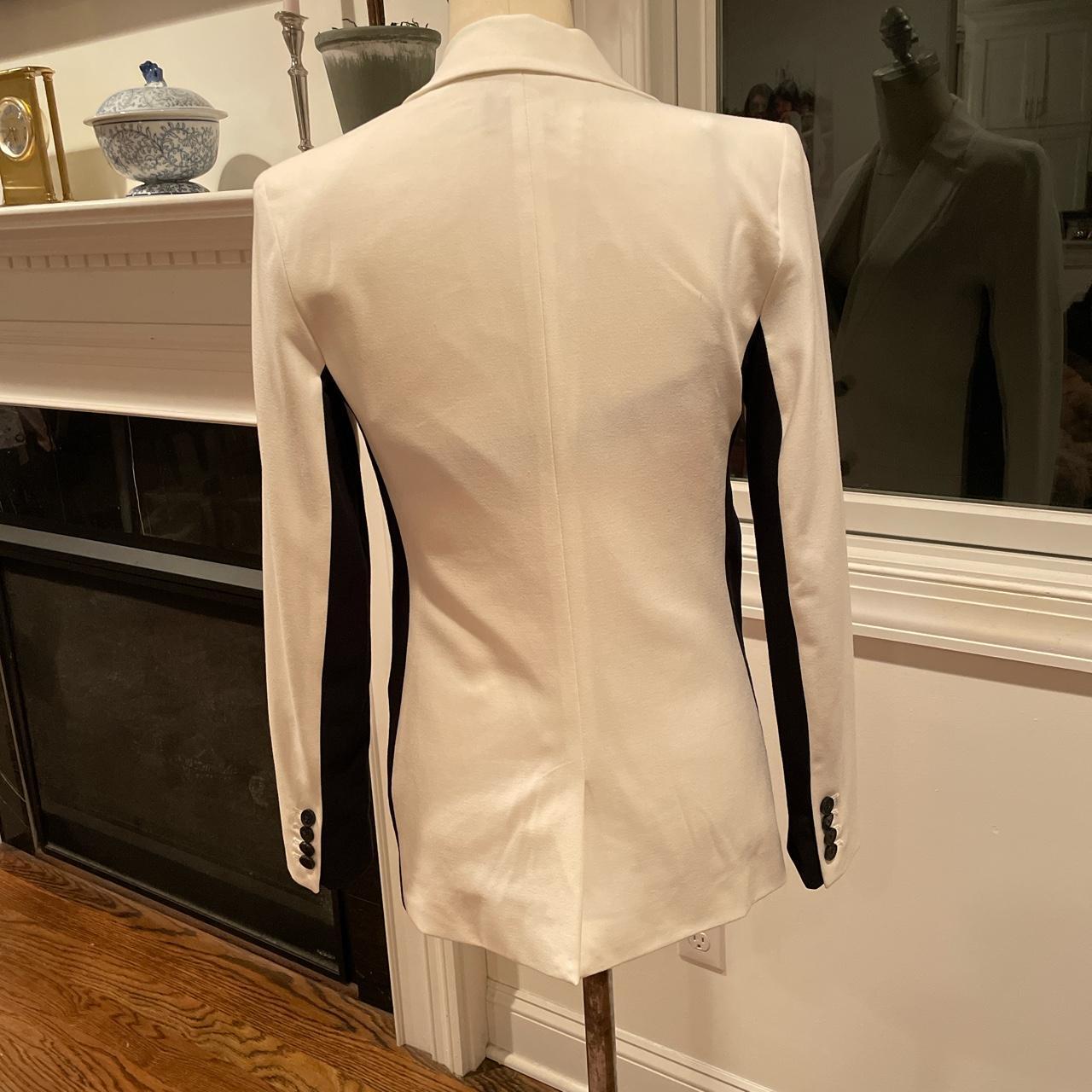 Narciso Rodriguez Women's White and Black Jacket | Depop