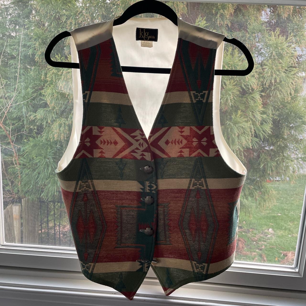 Tribal unique vest women’s size S/M. Has interesting... - Depop