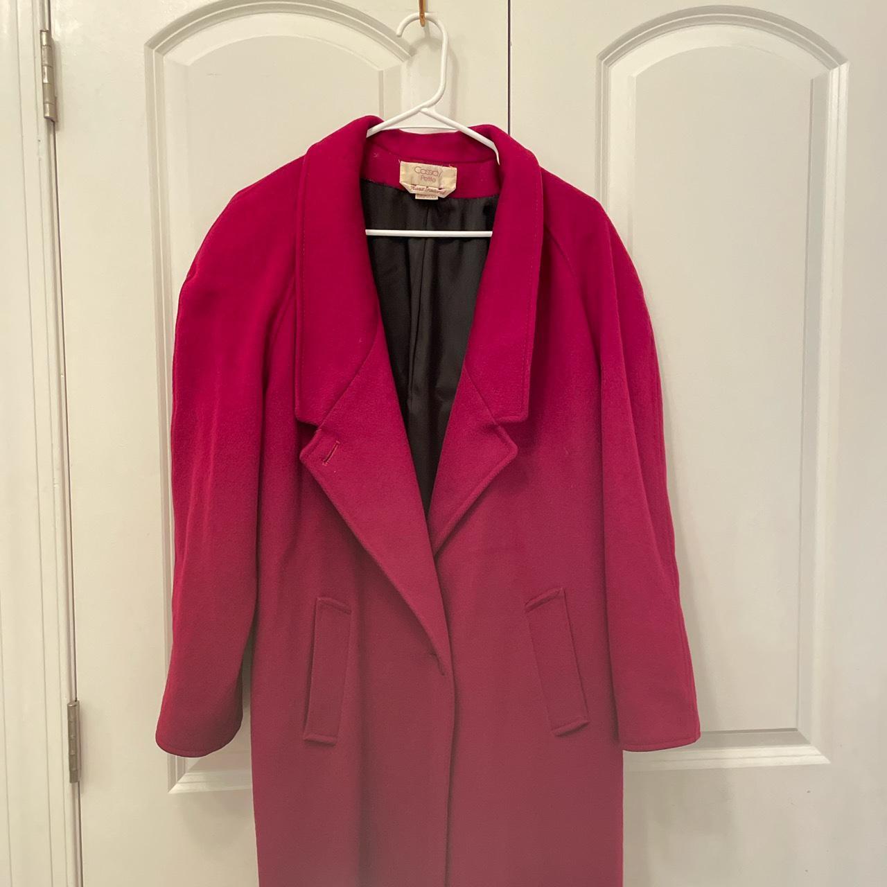 Gorgeous long wool coat by Cassidy Petite! Dark red... - Depop