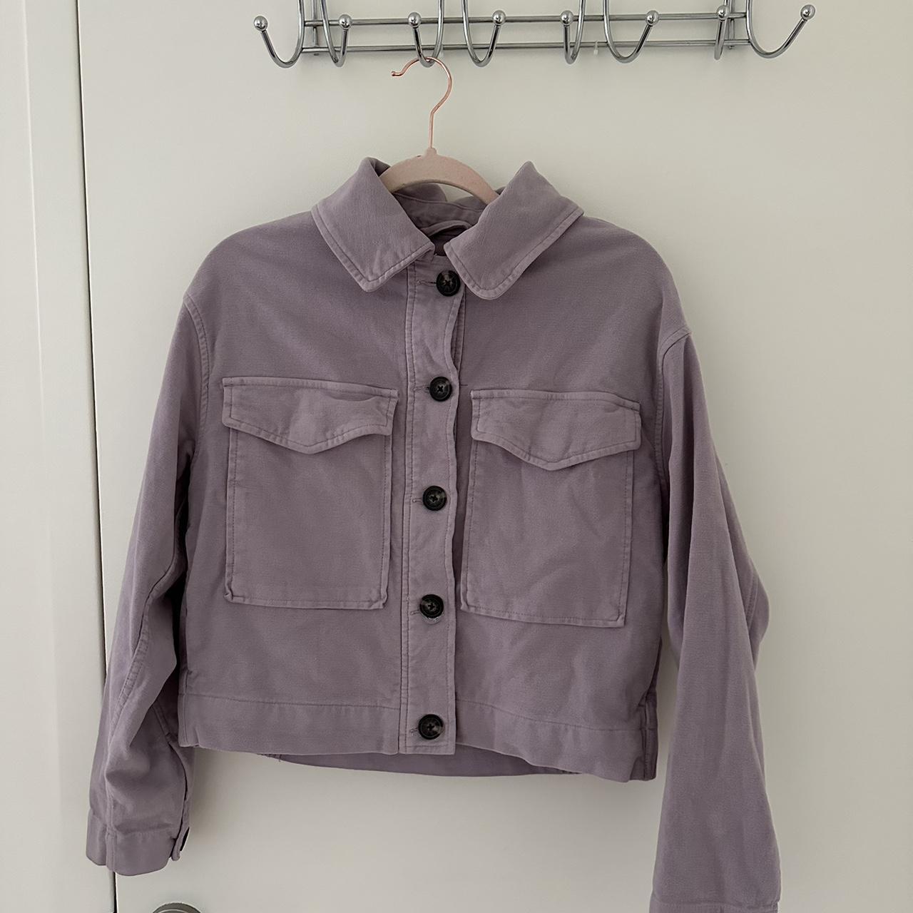 Cropped lavender jacket Has inside pockets and... - Depop