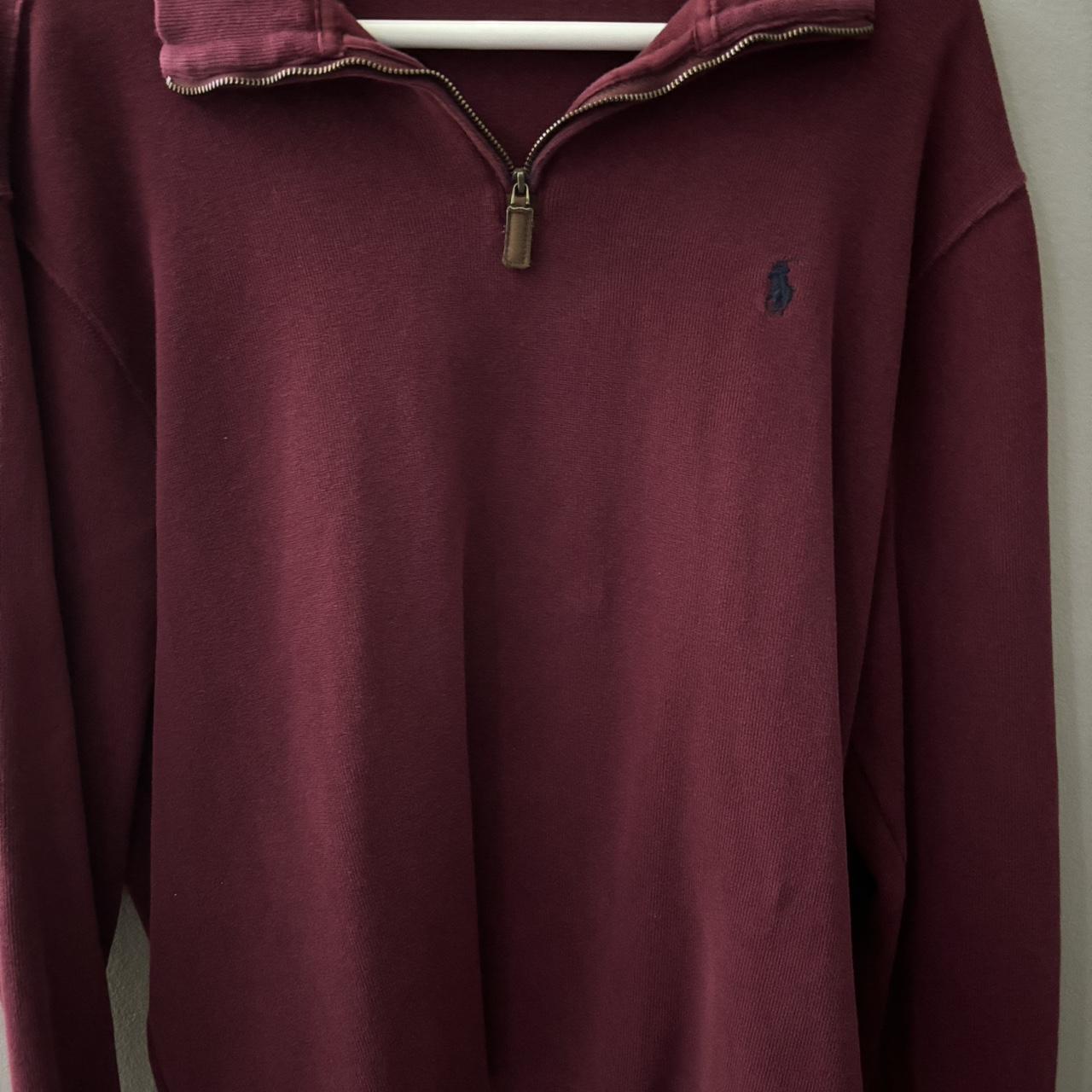 Polo Ralph Lauren Red Quarter zip Men’s size Large... - Depop