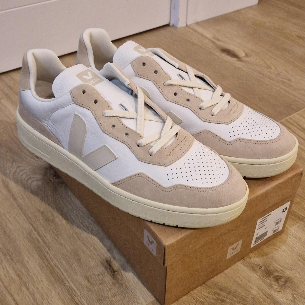Veja v90 mens beige leather brand new with box size 11 - Depop