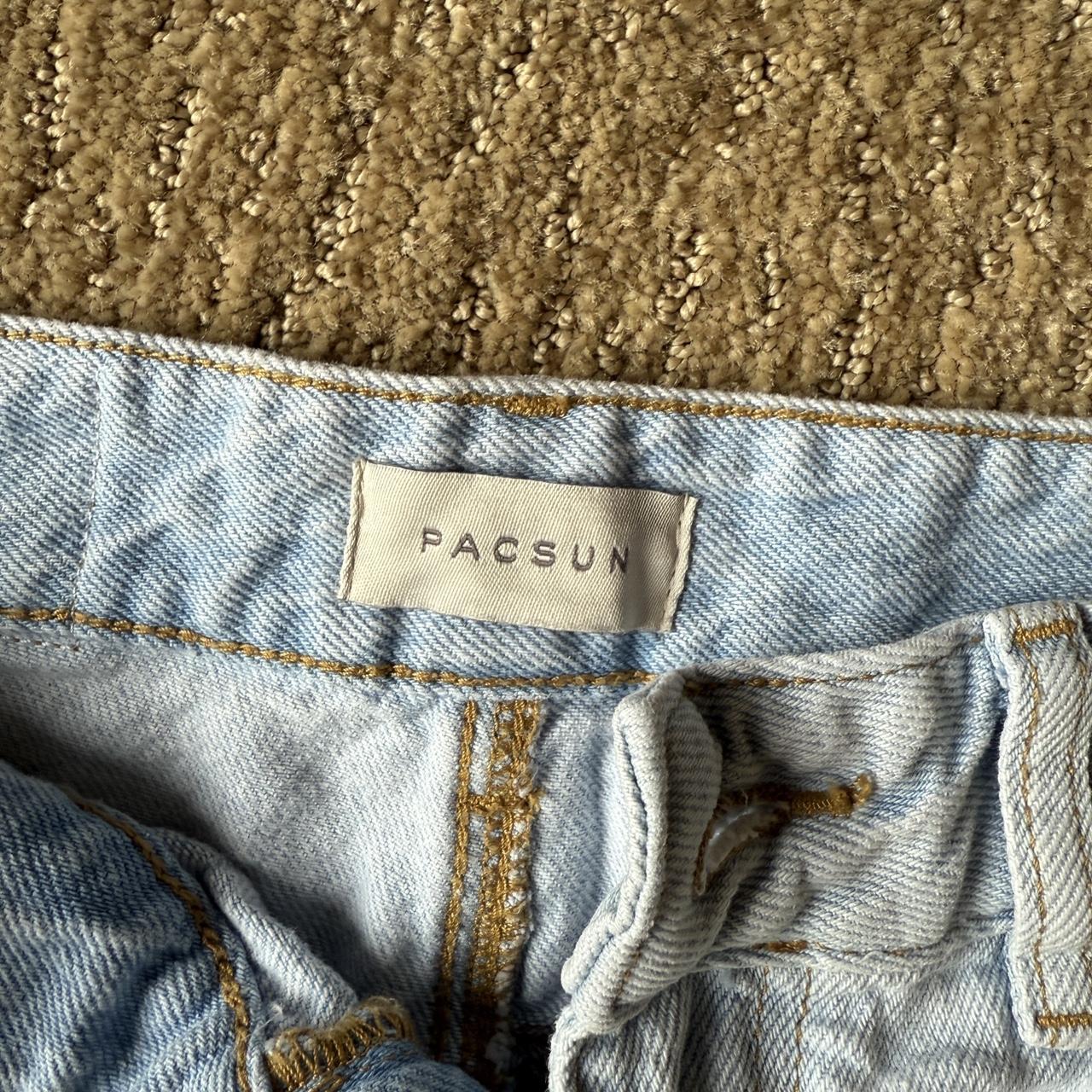 pacsun low rise baggy jeans light wash great condition - Depop