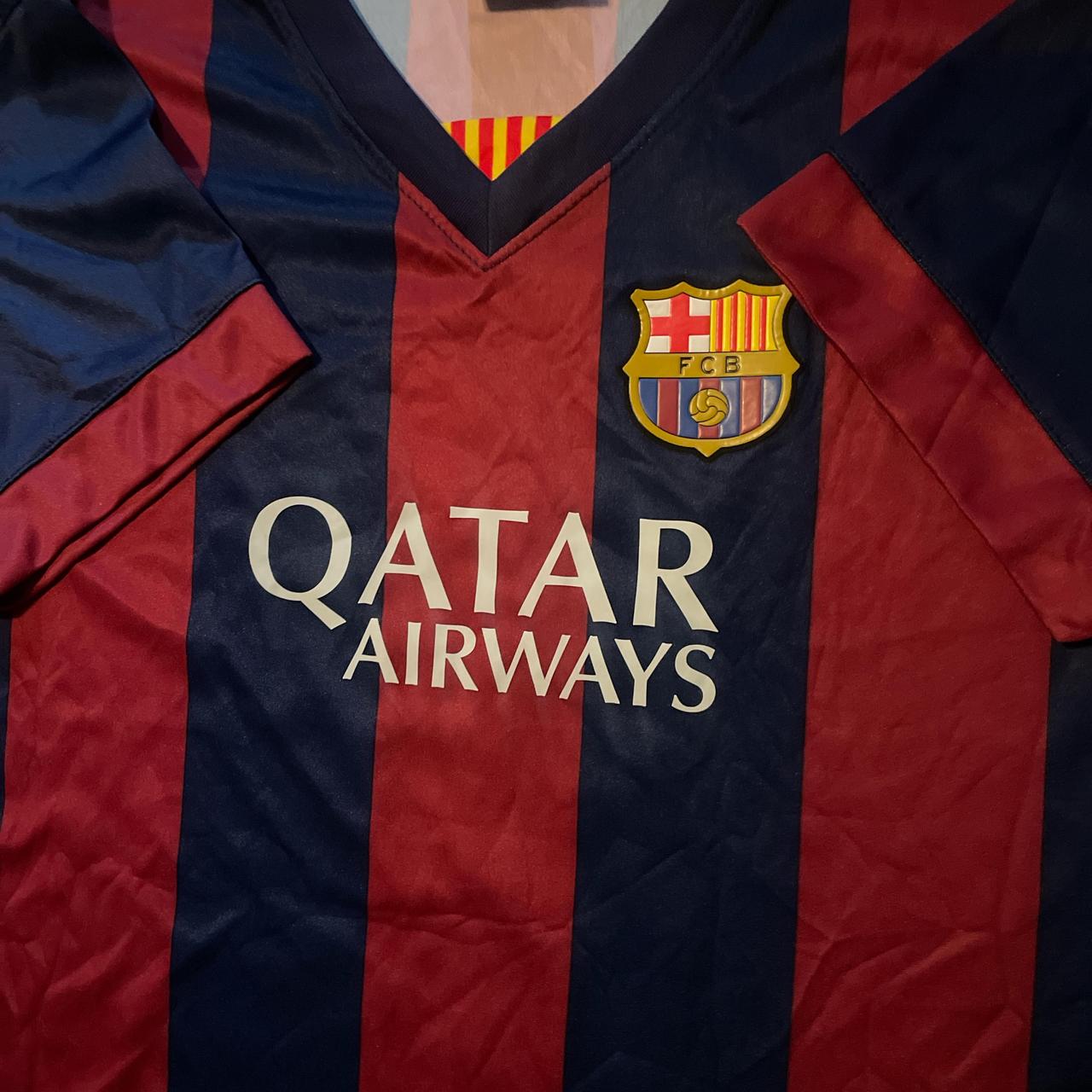 Y2k F.C Barcelona Lionel Messi soccer/futbol jersey.... - Depop