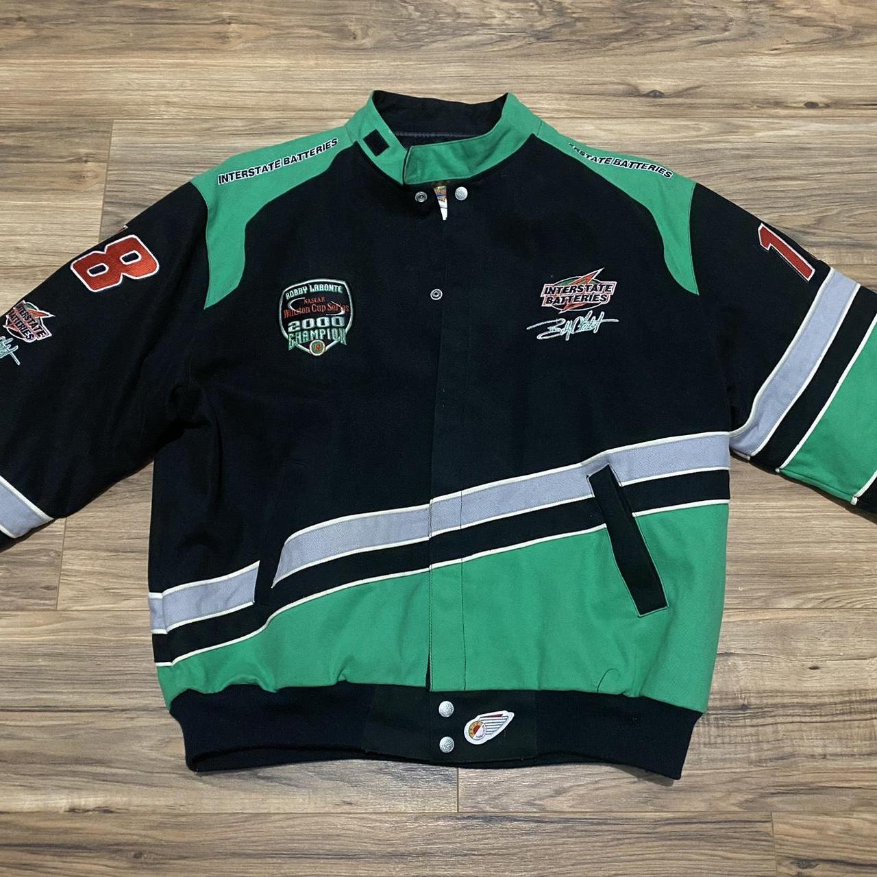 Winston Men's Black and Green Jacket | Depop