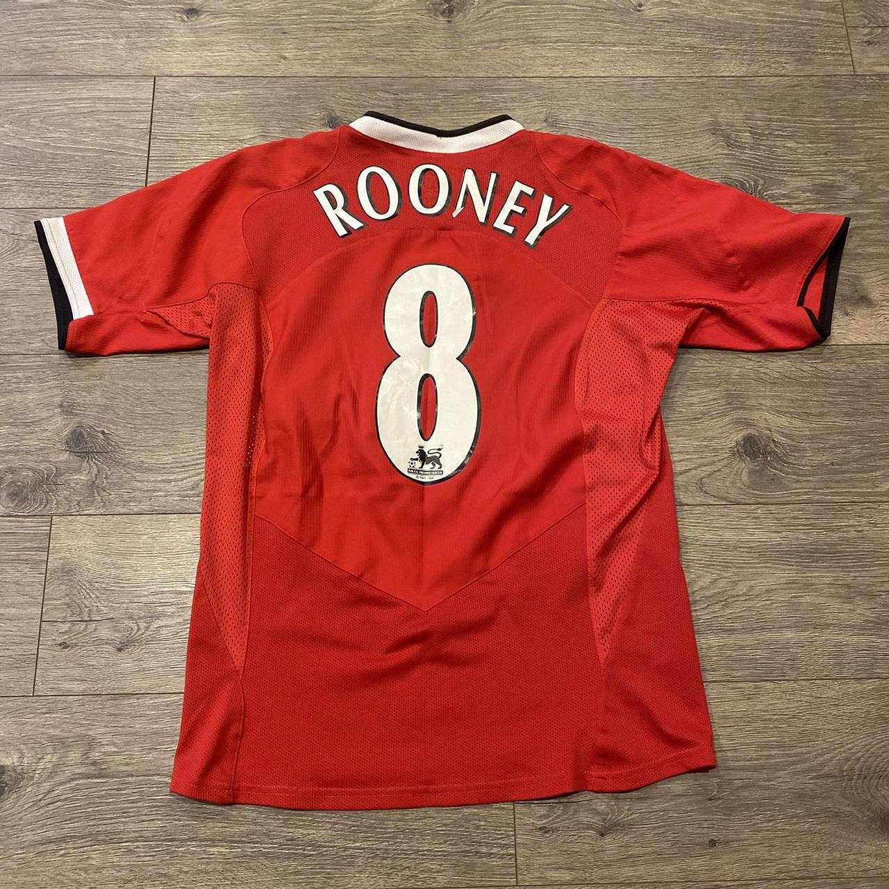 y2k Nike 90 Manchester United Vodafone Rooney Jersey... - Depop