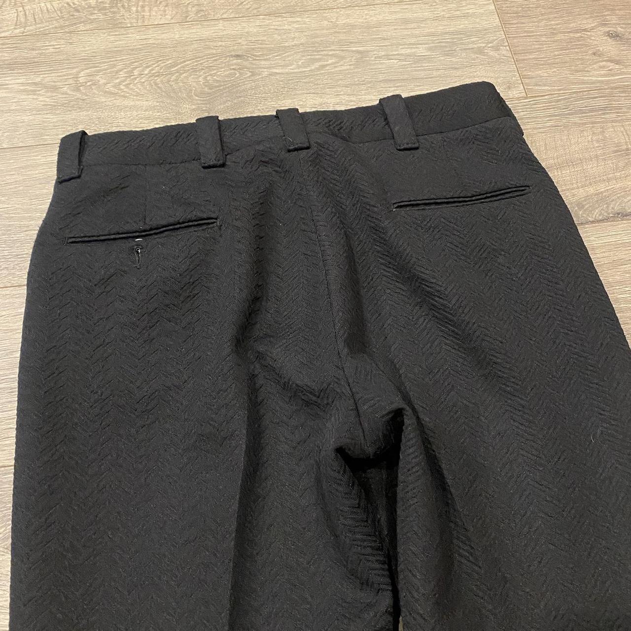 70s Trevira Polyester Bootcut Pattern Casual Pants... - Depop