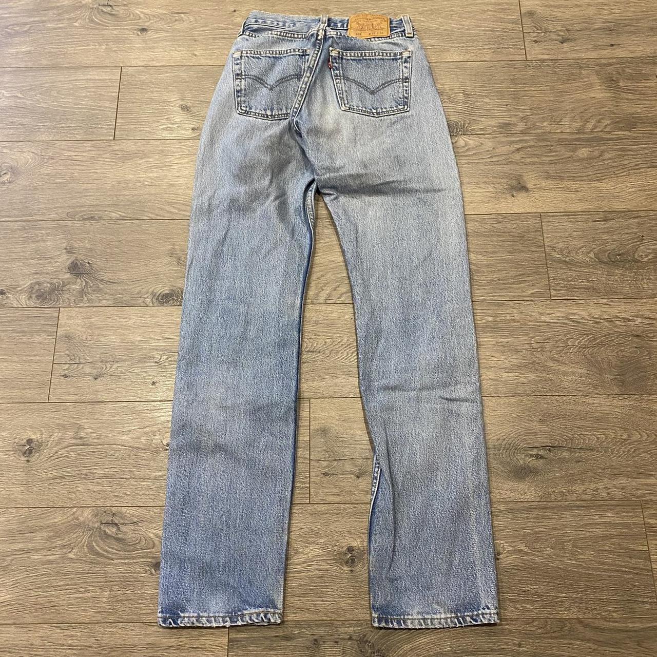 80s Levis 501 XX Button Fly Blue Jeans Size... - Depop