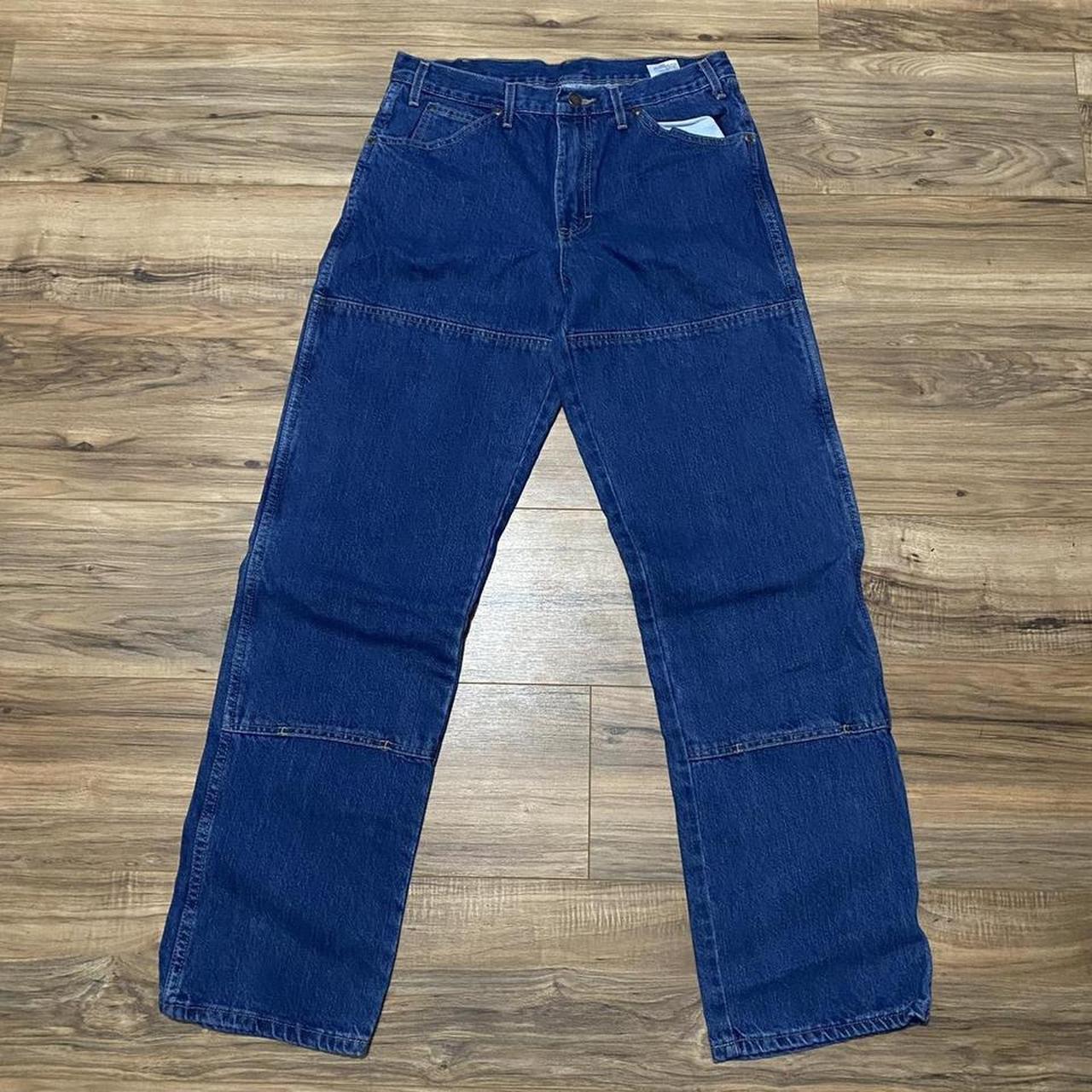 y2k Dickies Double Knee Carpenter Blue Jeans Size... - Depop