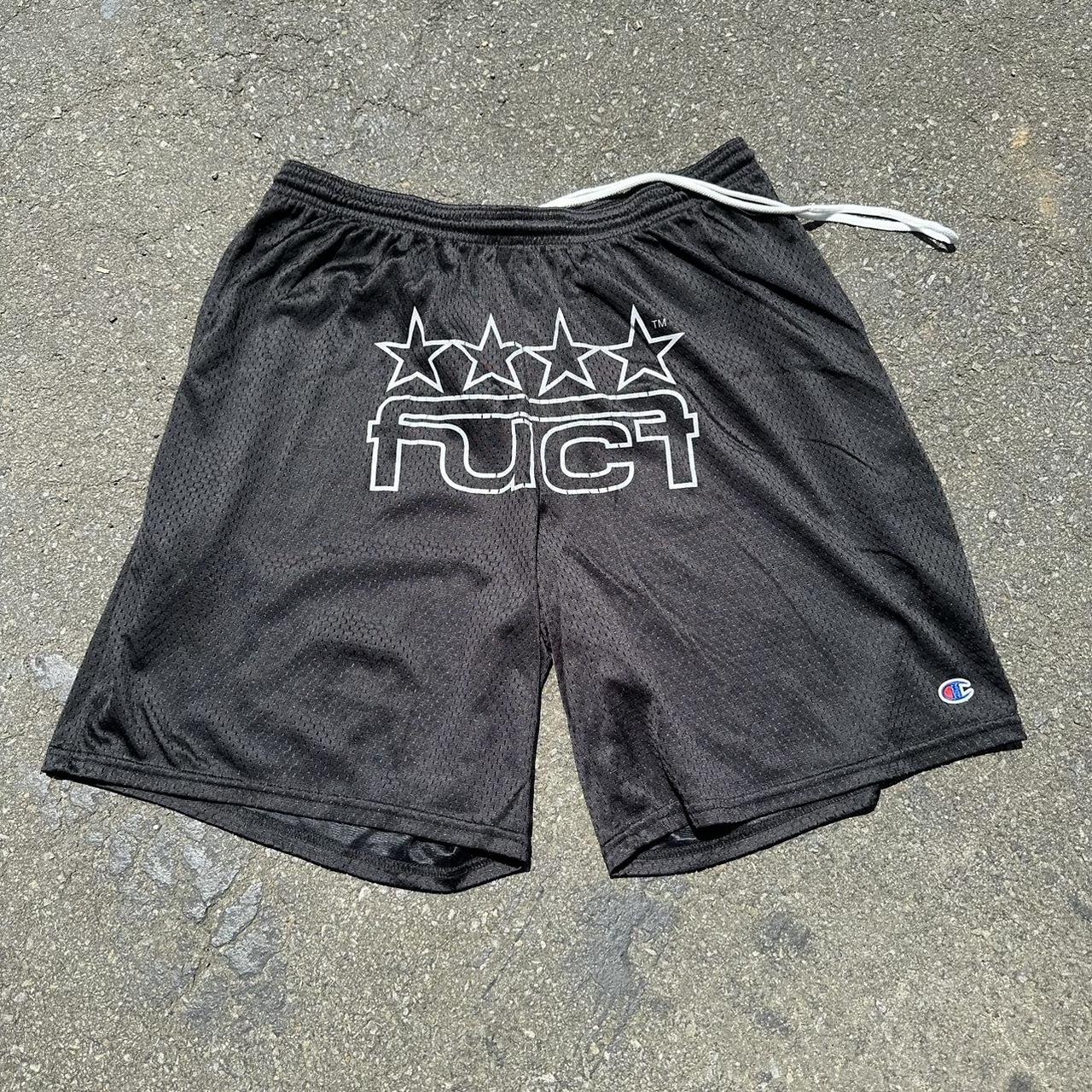 Champion FUCT Punk Basketball Mesh Shorts Size... - Depop