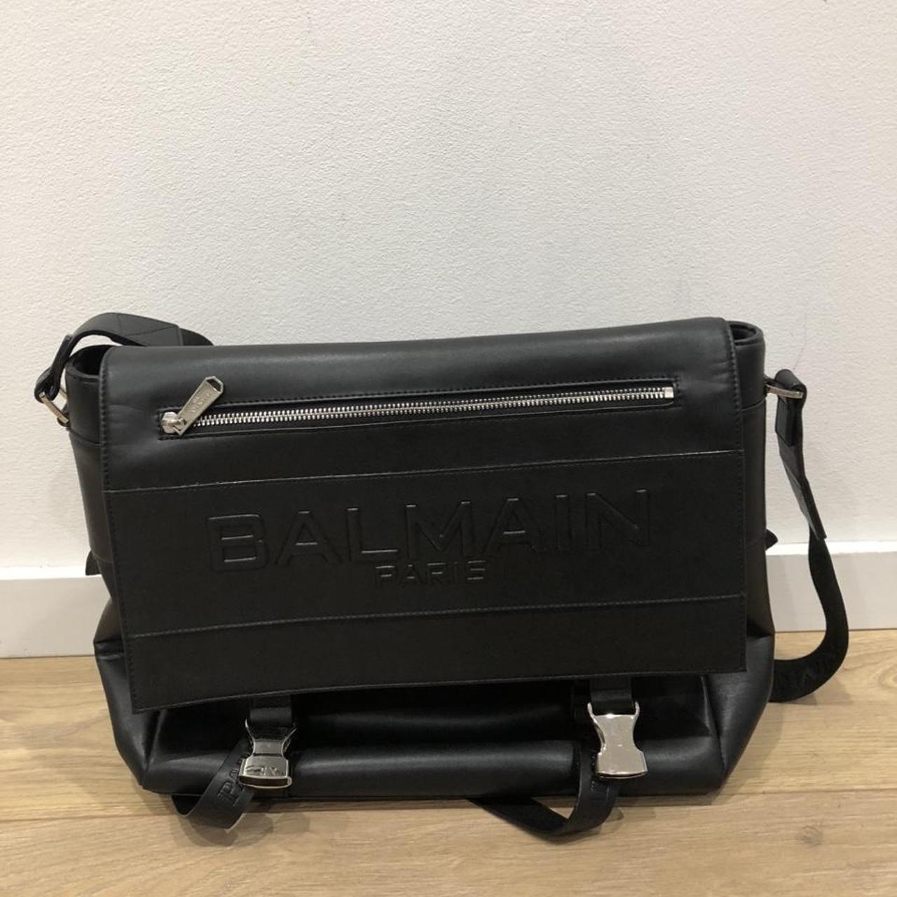 Balmain cross body bag Leather Barely used - Depop