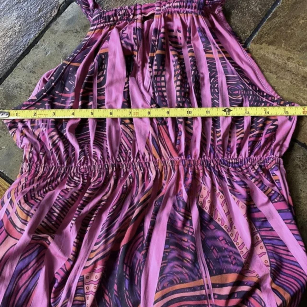 New Unity pink Purple swirls maxi dress eearly... - Depop