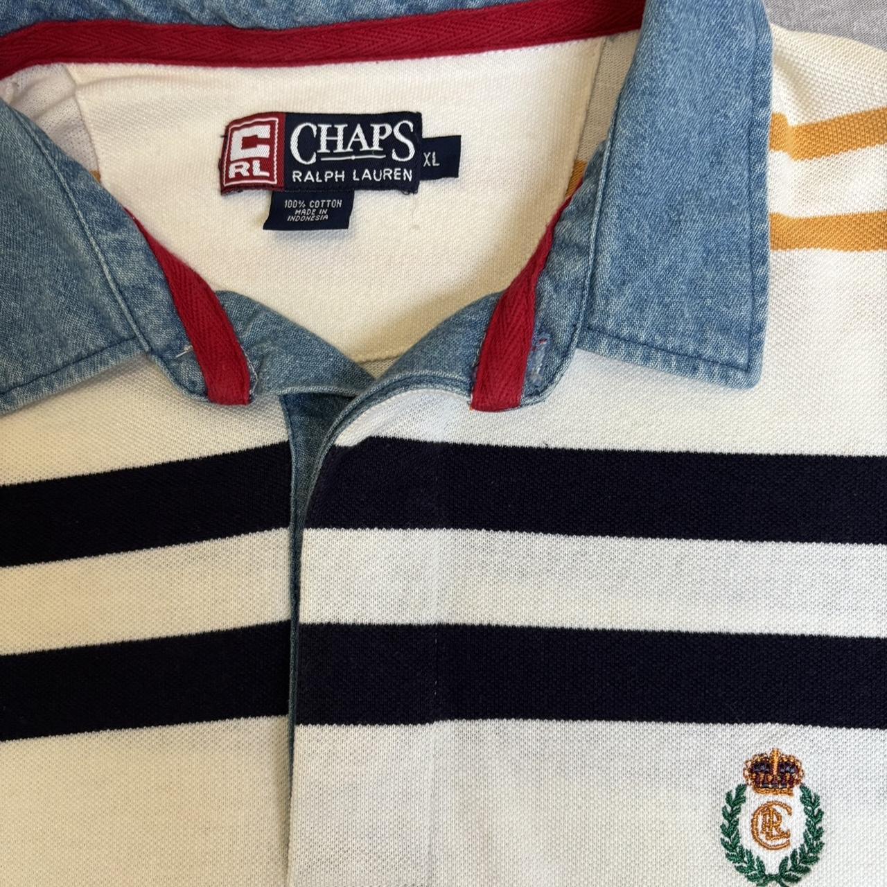 Vintage Chaps Ralph Lauren Rugby Longsleeve... | Depop