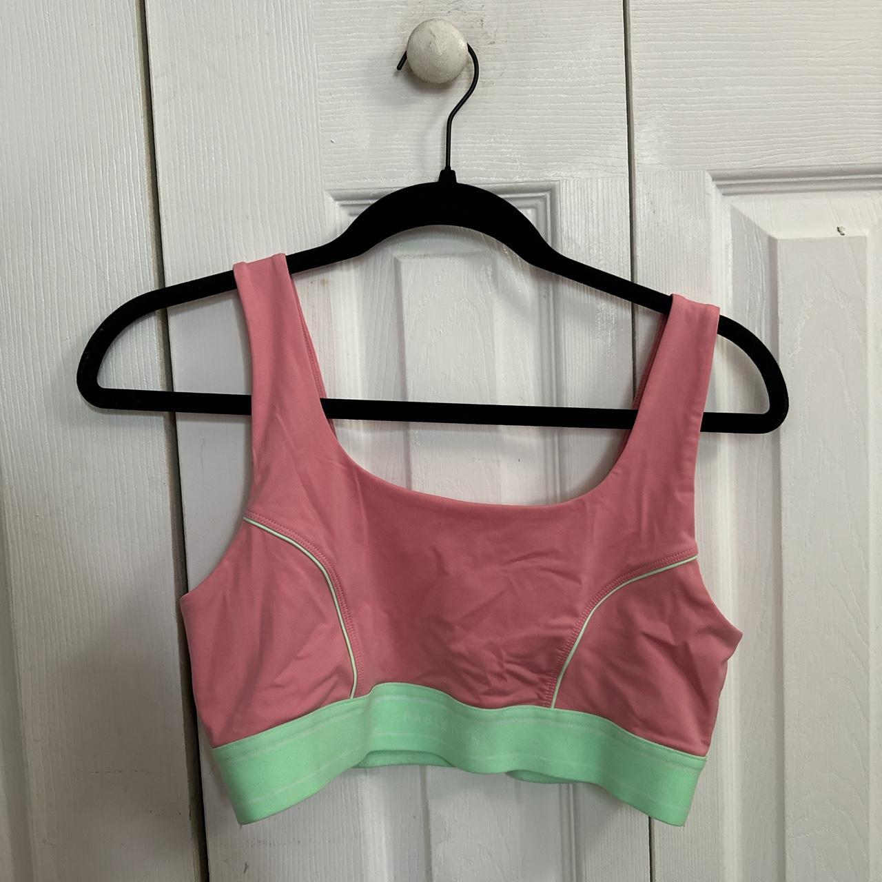 Fabletic set Pink and green Medium top and... - Depop