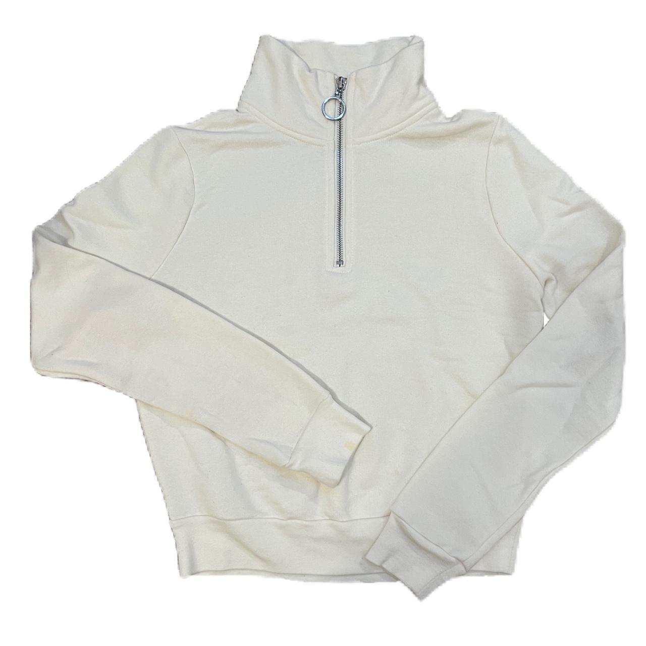 tilly’s white quarter zip - great condition! - best... - Depop