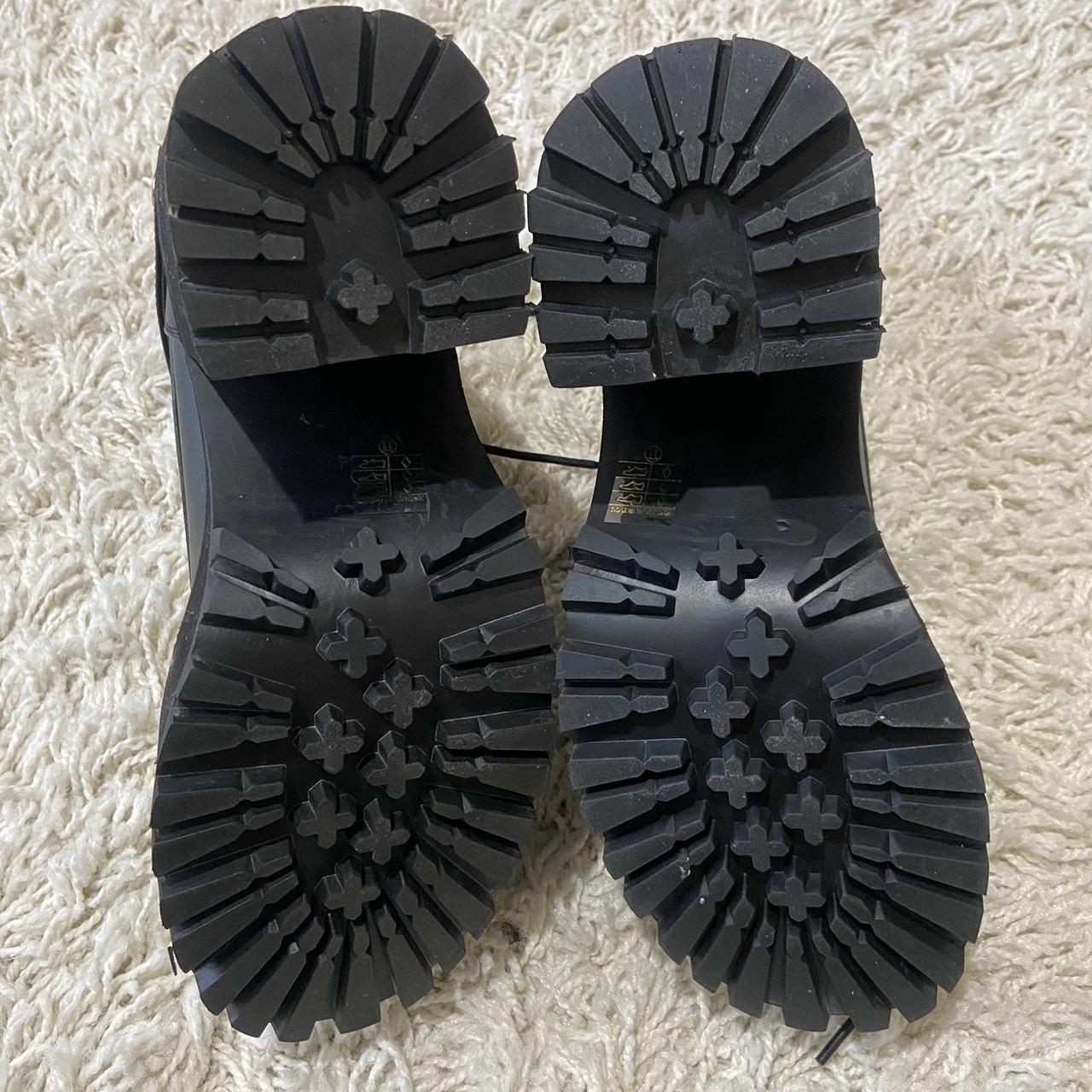 Size 11 Black Demonia Combat Boots Not worn outside... - Depop