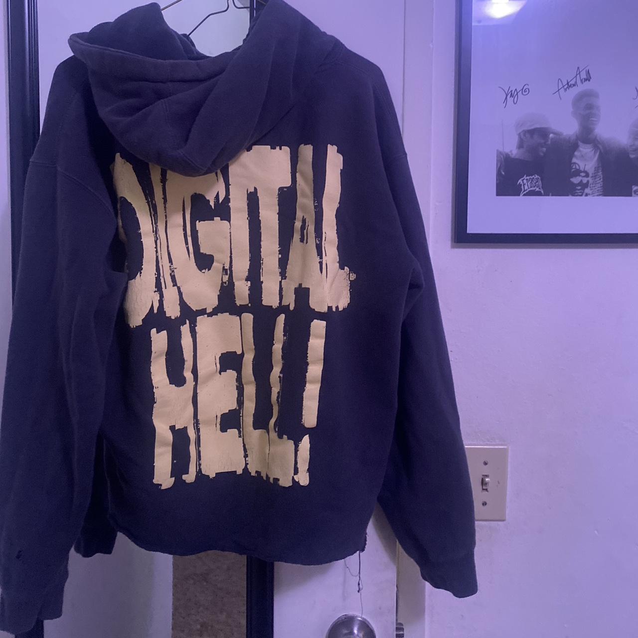 CROPPED ERASED CREW HOODIE - Depop