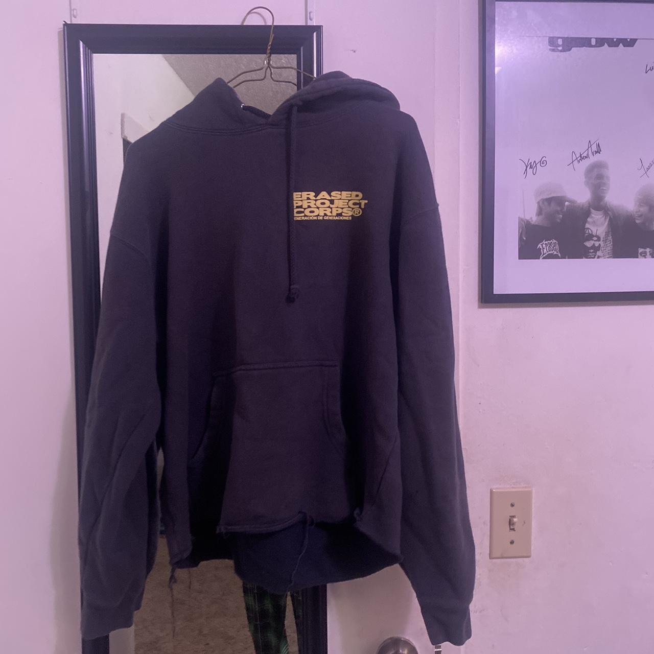 CROPPED ERASED CREW HOODIE - Depop