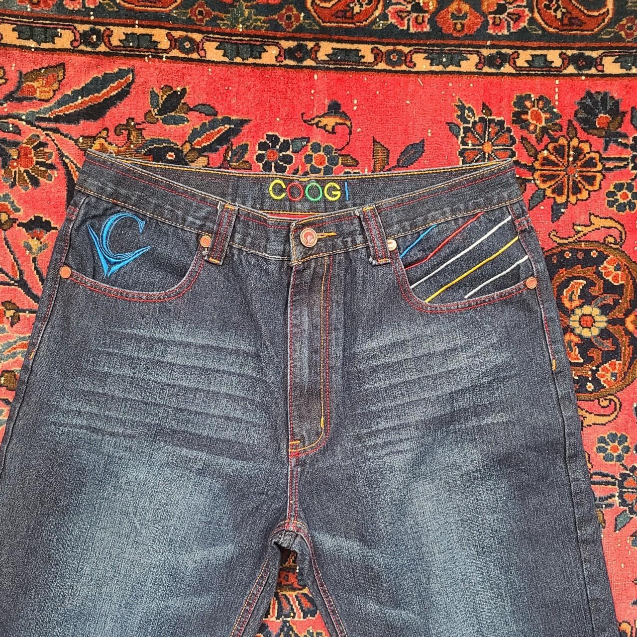Coogi 38x34 jeans These are have snake and sword ... - Depop