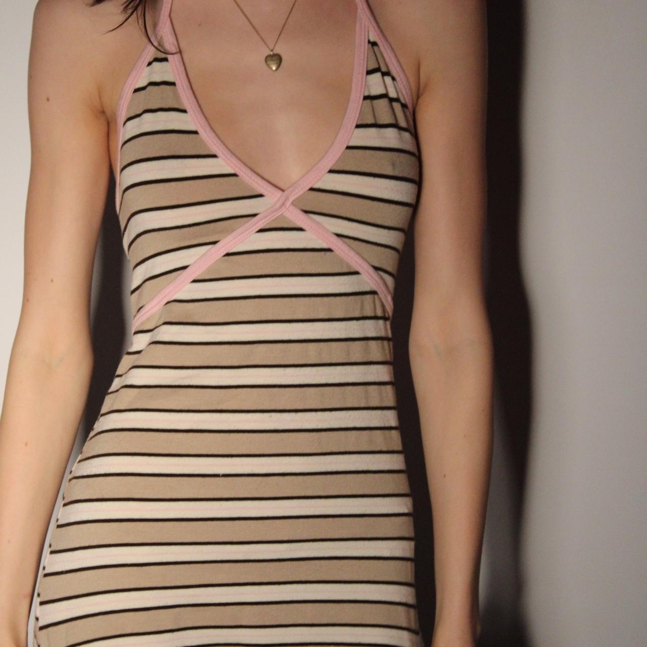 cute little halter dress- thrifted i have no clue... | Depop