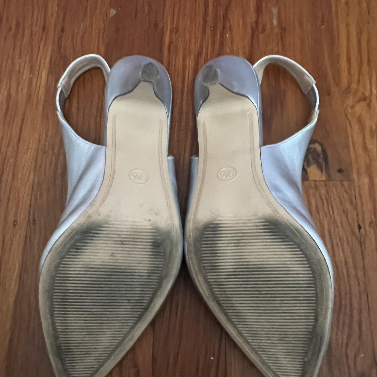 Silver pointed toed sling backs Open to offers 💖 - Depop
