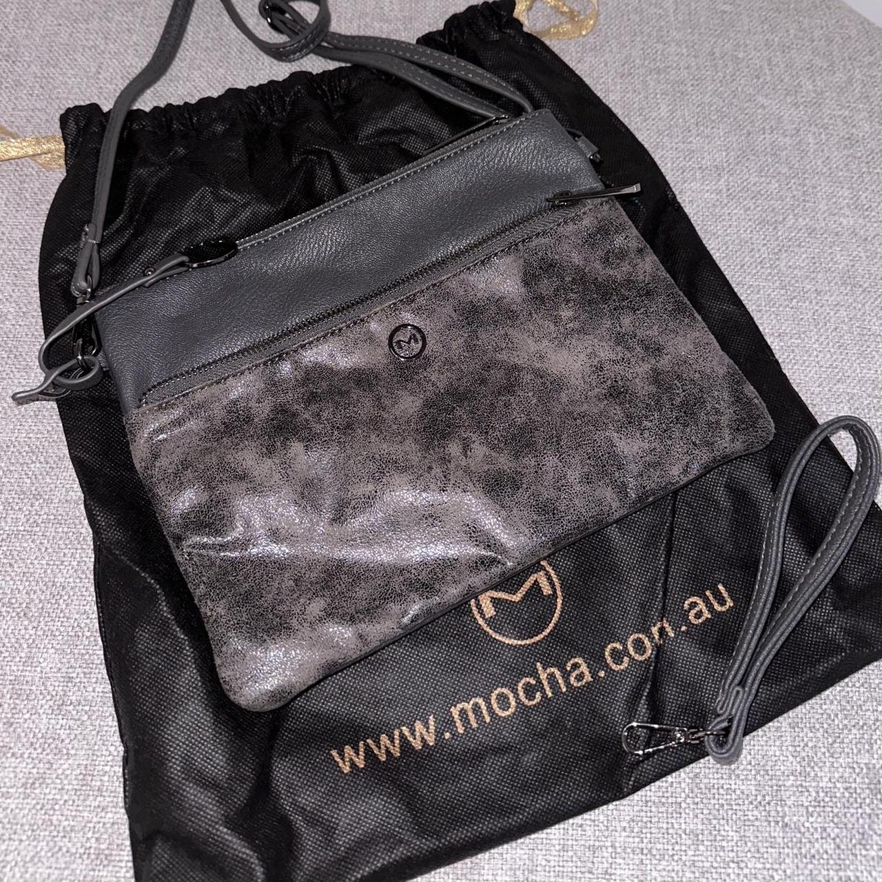 Mocha clutch/pouch crossbody bag. Comes with... - Depop