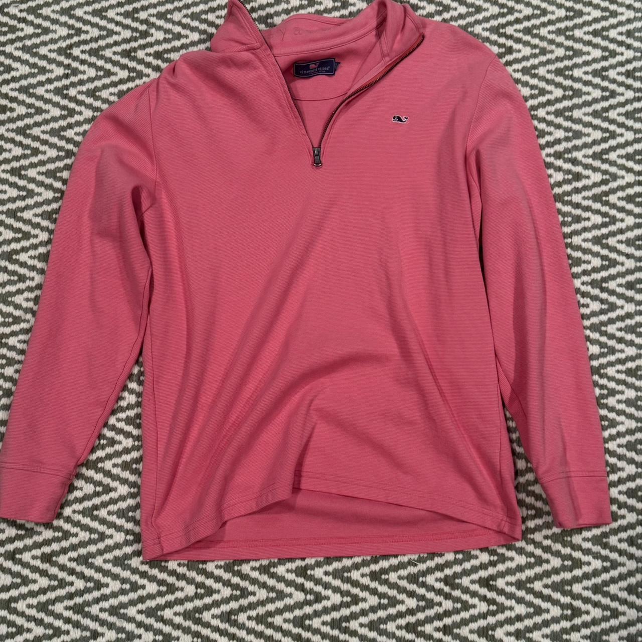 Pink vv quarter zip sweatshirt #preppy | Depop