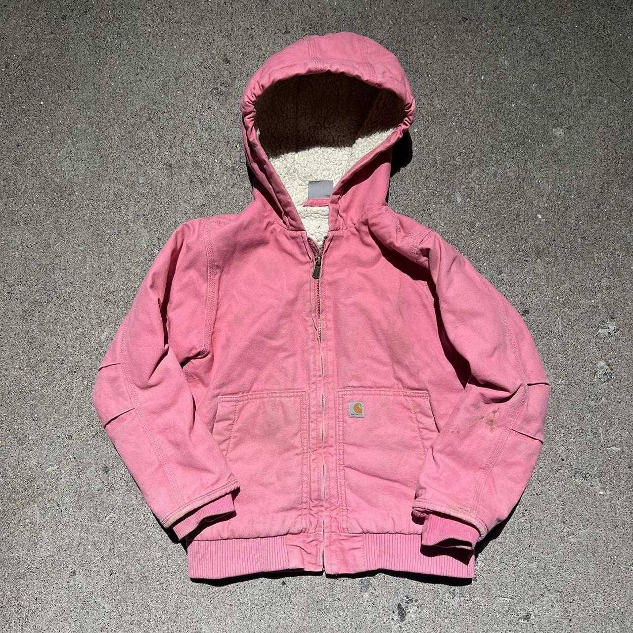 Pink Sherpa Lined Baby Carhartt Jacket #carhartt... - Depop