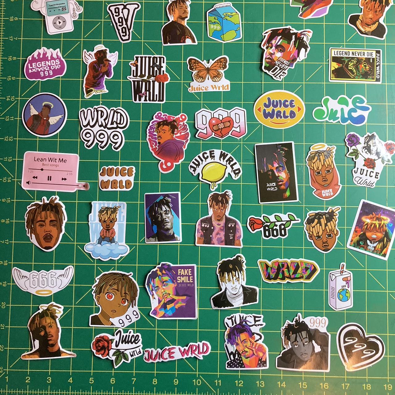 50 Various Juice Wrld Stickers #juice #world #999... - Depop