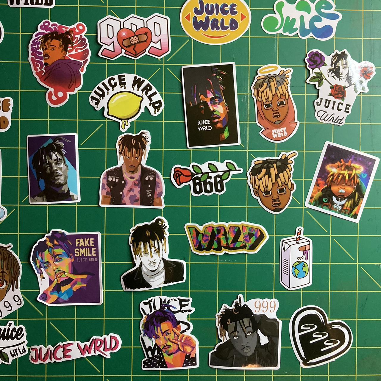 50 Various Juice Wrld Stickers #juice #world #999... - Depop