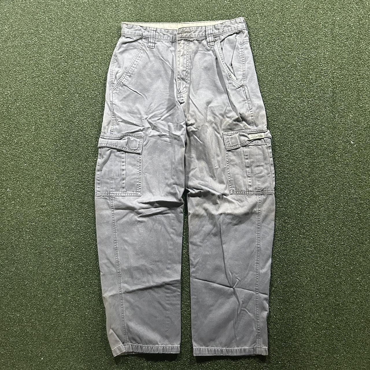 Vintage Baggy Grey Wrangler Cargo Pants Size 30x32 - Depop