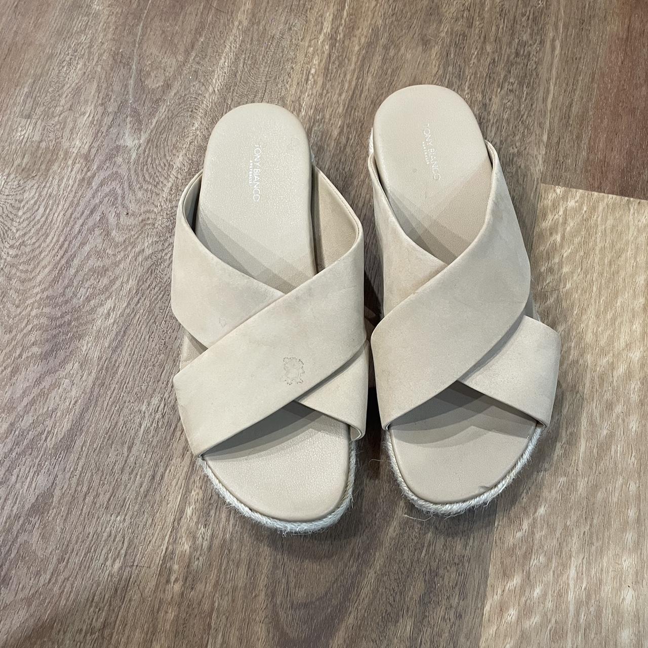 Tony Bianco Nicola Slides Tan/Skin Phoenix... - Depop
