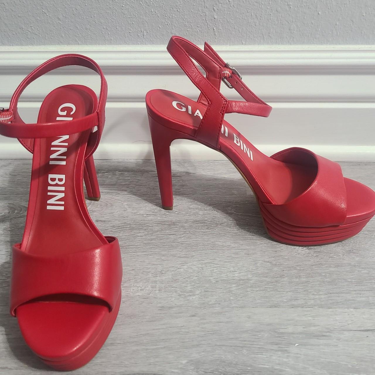 Gianni Bini Women's Red Sandals | Depop
