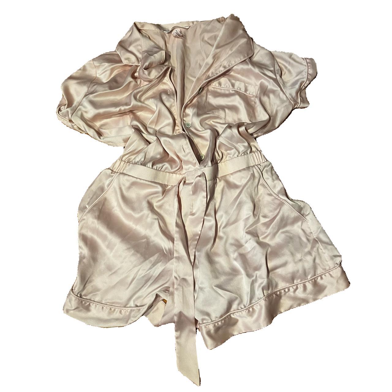 Victoria's Secret Women's Pink and Cream Pajamas | Depop